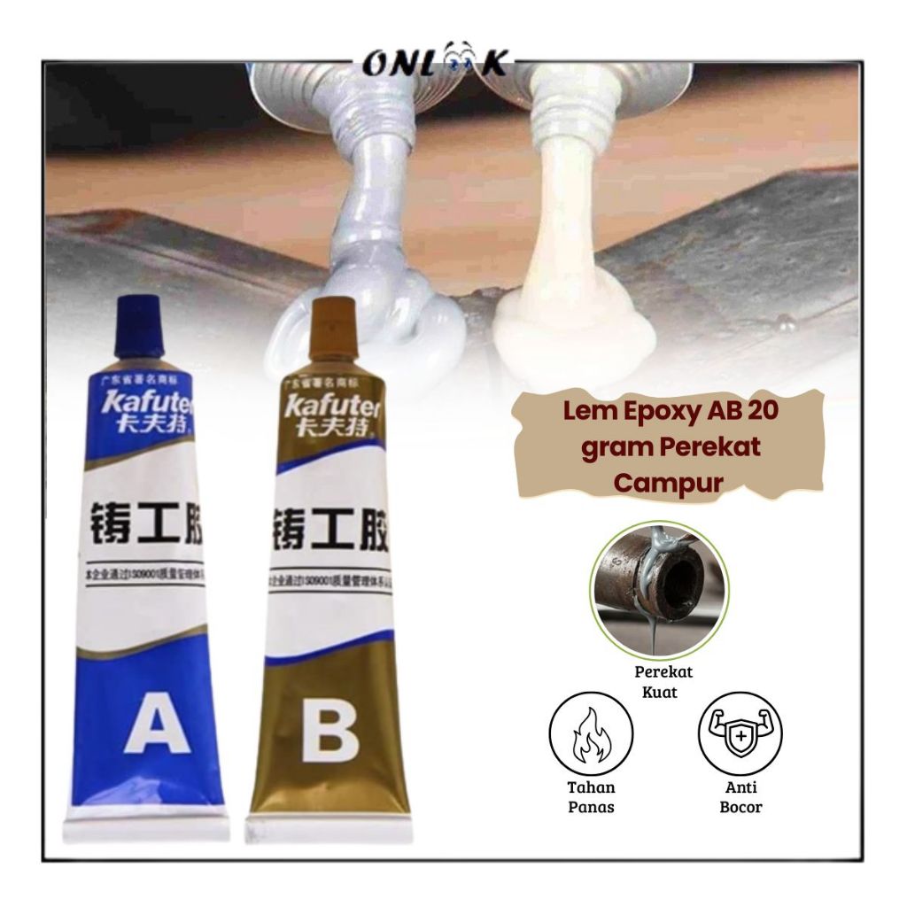 Jual Lem Epoxy AB 20 gram Perekat Campur Penambal Besi Anti Bocor Dan ...