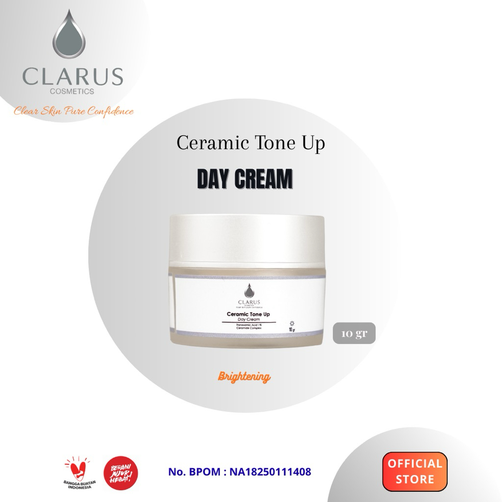 Jual CLARUS Ceramic Tone-up Day Cream 10g | Shopee Indonesia