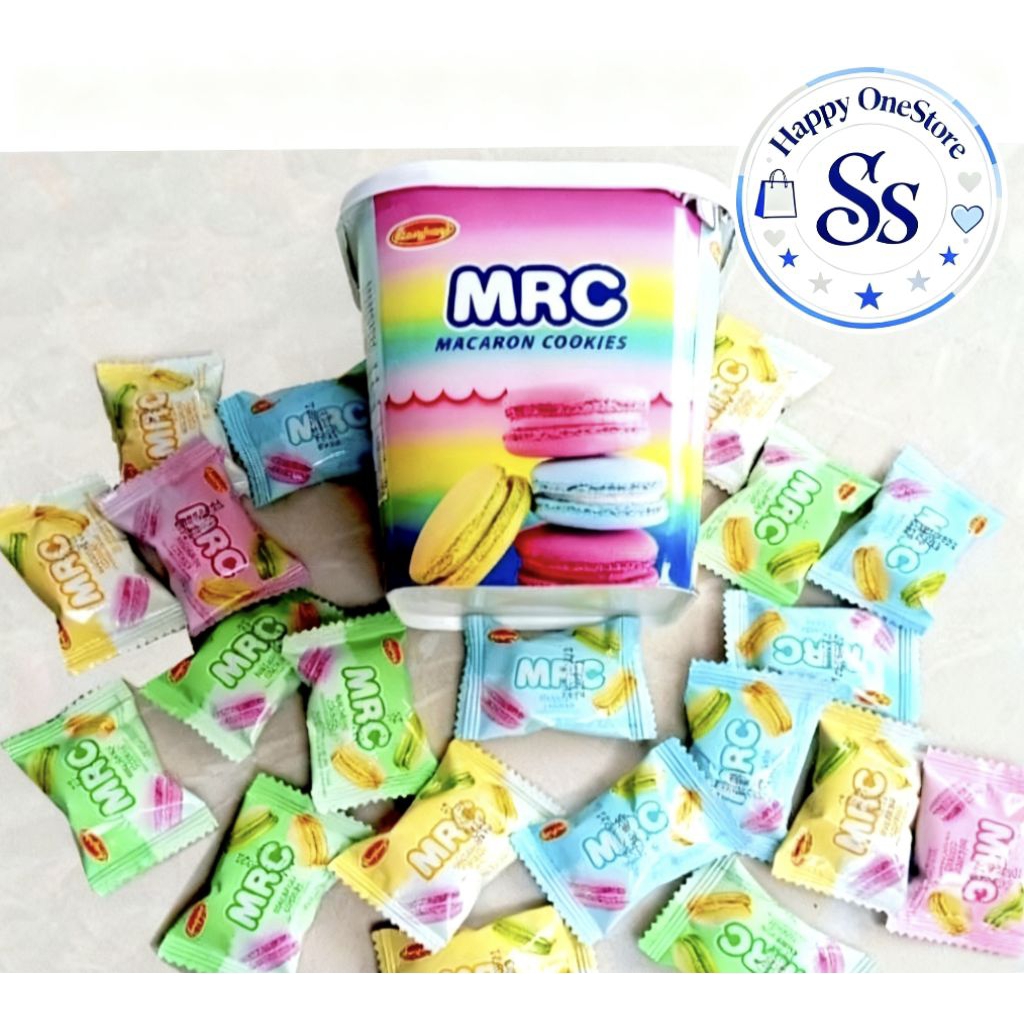Jual Macaron Cookies Mini MRC Aneka Rasa Dalam Toples isi 20 Biskuit ...