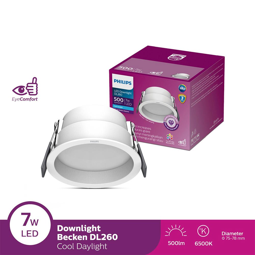 Jual Philips Lampu Downlight LED DL260 RD D75 7W 7Watt 940 Natural ...