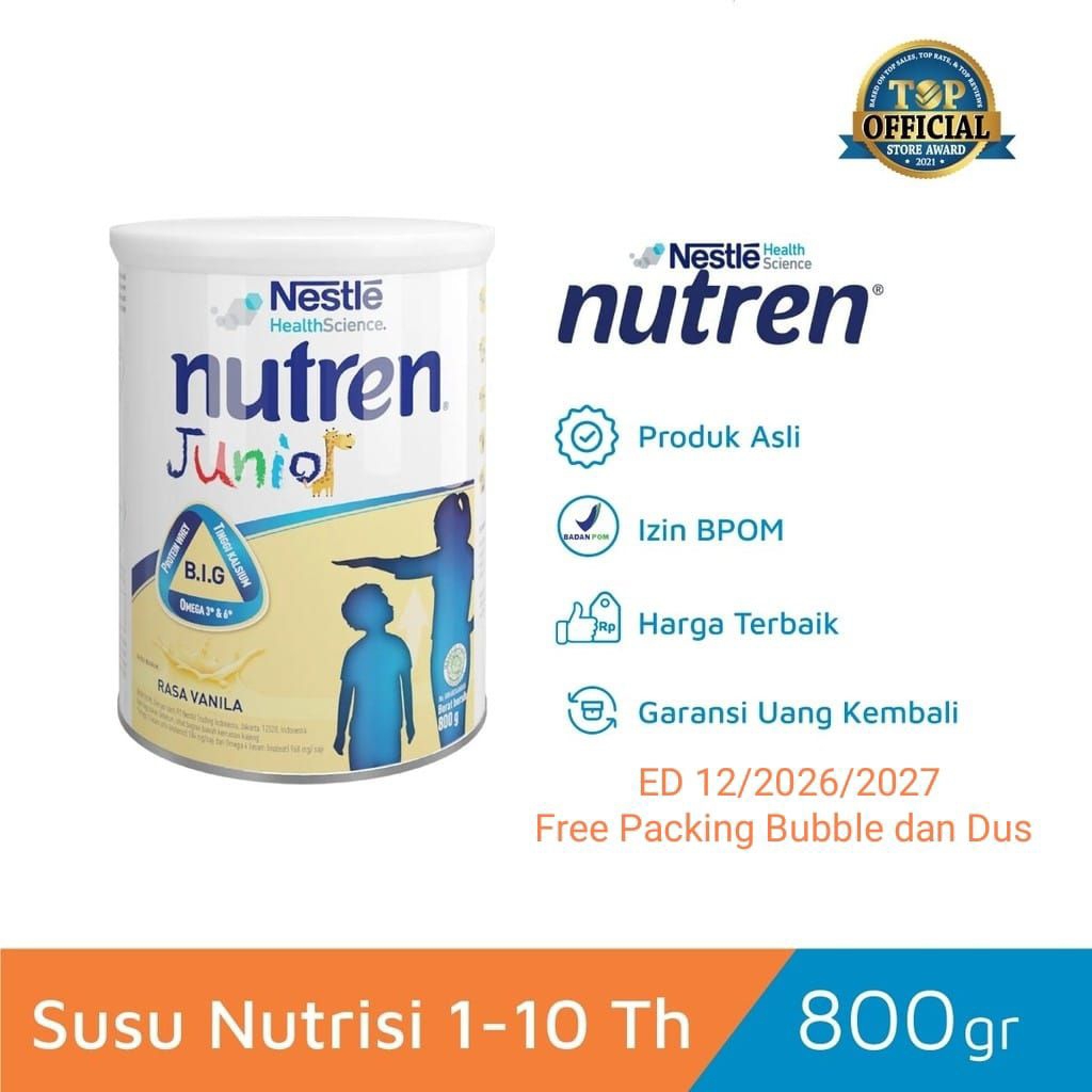 Jual Nestle Nutren Junior Susu Pertumbuhan Anak Vanila 1-10 tahun ...
