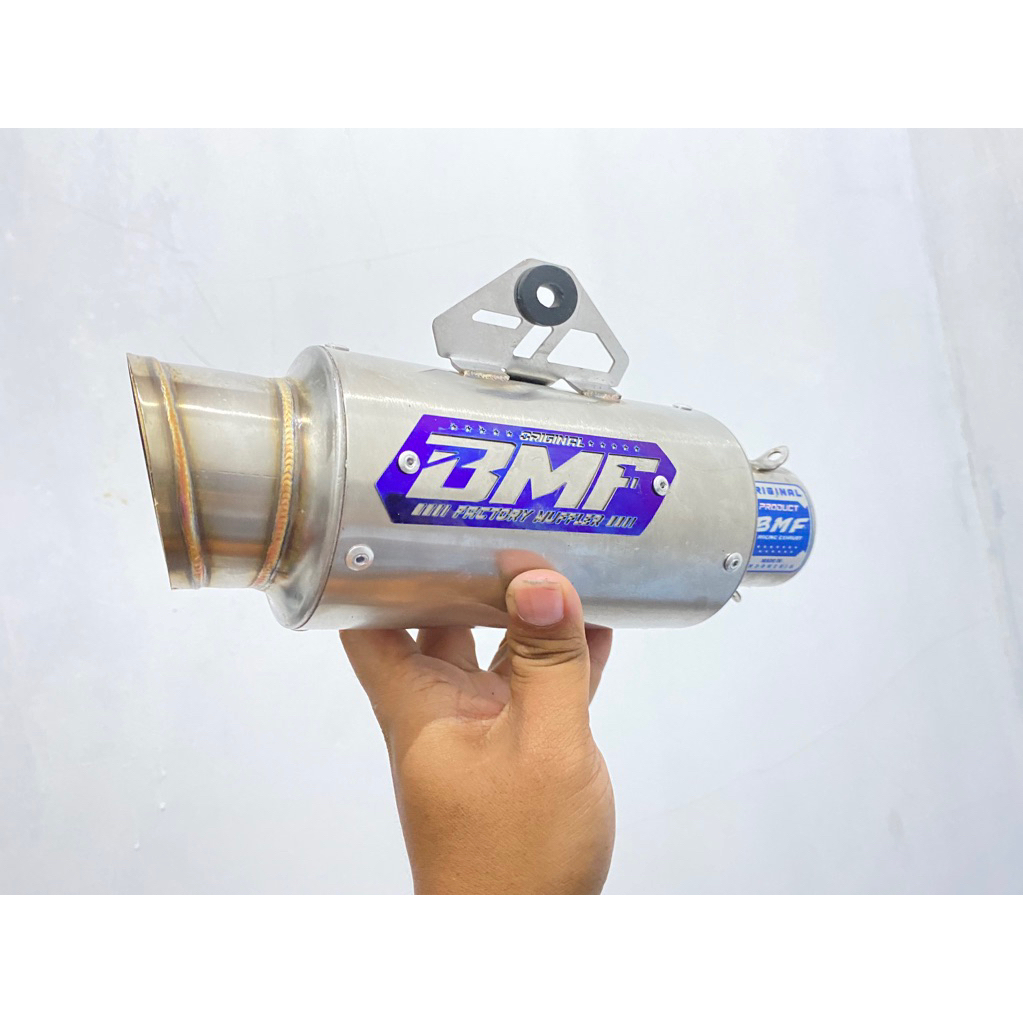 Jual SILENCER BMF RACING TYPE PRODEK P-15 SARANGAN 1/4 LOGO BLUE ...
