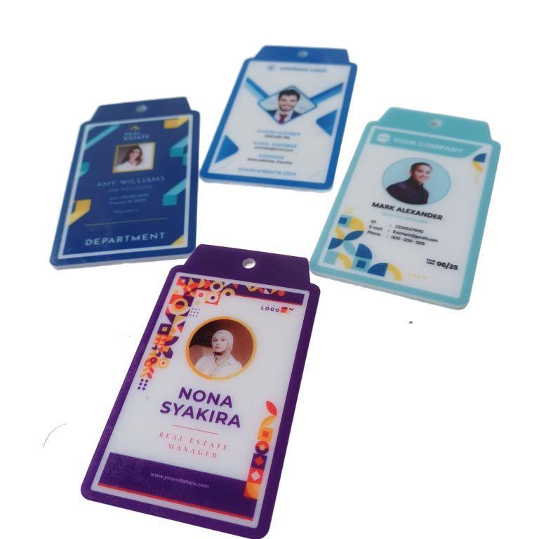 Jual Cetak ID Card Akrilik Premium Standard | NAMA DADA | Name Tag ...