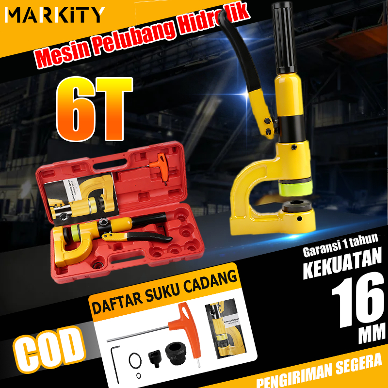 Jual MARKITY Mesin Pelubang Hidrolik 6Ton Hydraulic Busbar Punching ...