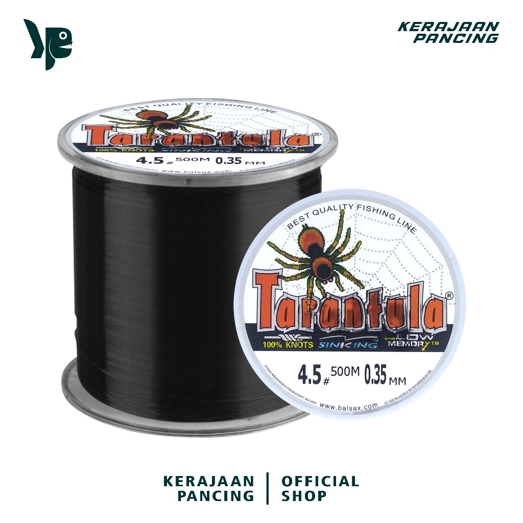 Jual Kerajaan Pancing Tali Pancing 500m Senar Pancing Tarantula HITAM ...