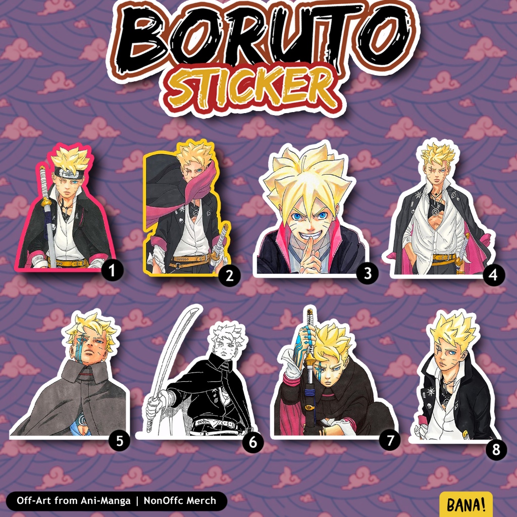Jual Stiker Boruto Two Blue Vortex BORUTO SARADA Stiker Anime Premium ...