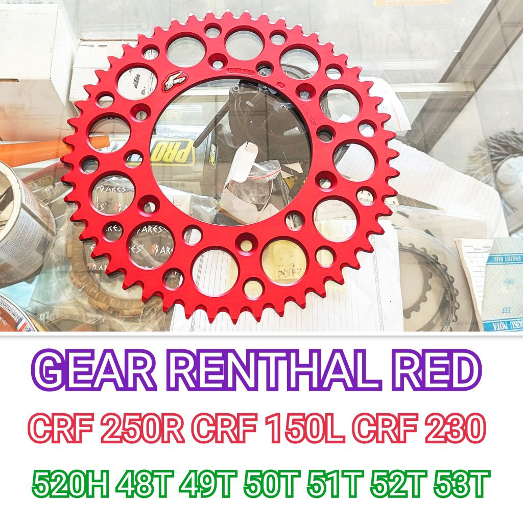 Jual Gear RENTHAL RED CRF 520H PREMIUM | Shopee Indonesia