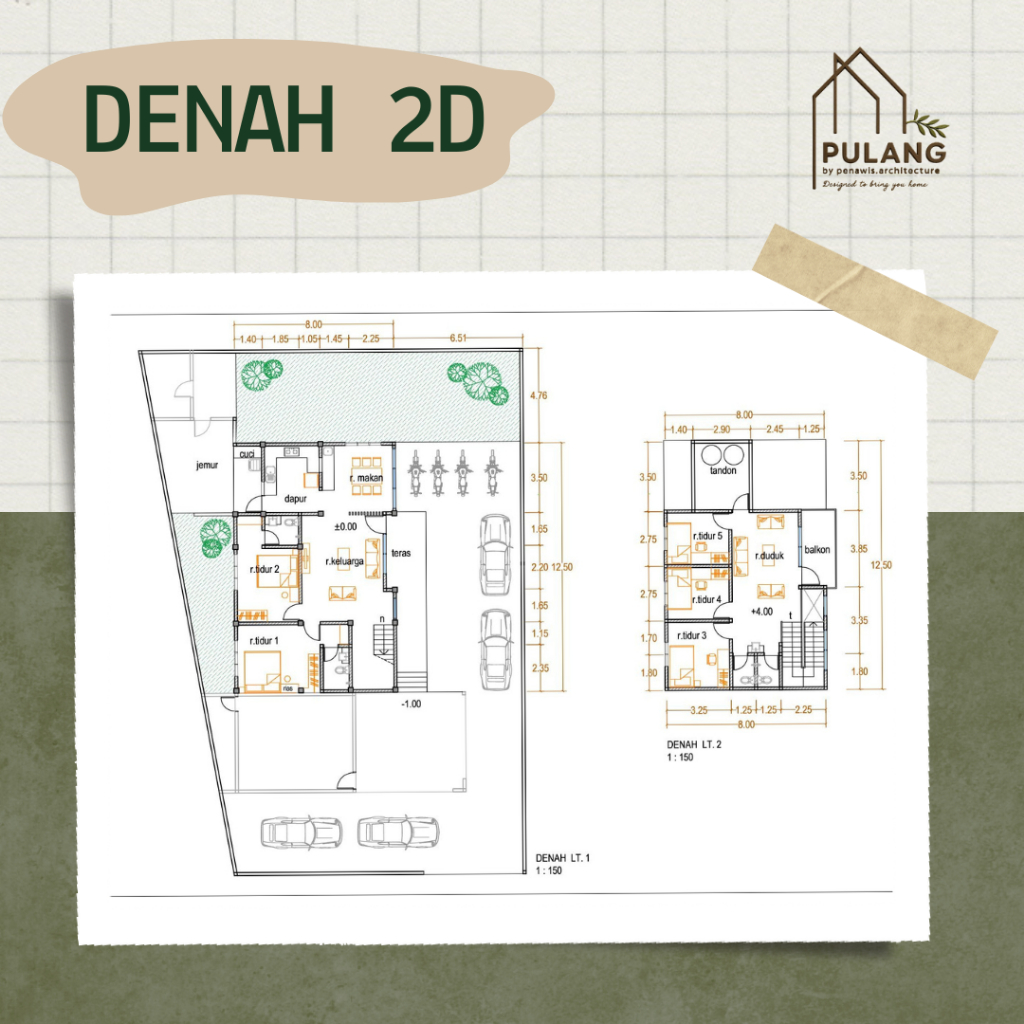 Jual Jasa gambar denah rumah tinggal 2 Dimensi ( 2D ), per m2 | Shopee ...
