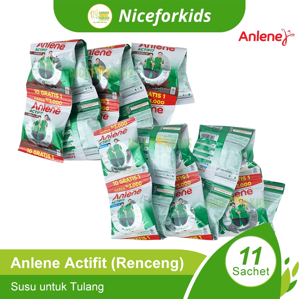 Jual Anlene Actifit Renceng isi 10 Sachet Susu Bubuk Tinggi Kalsium ...