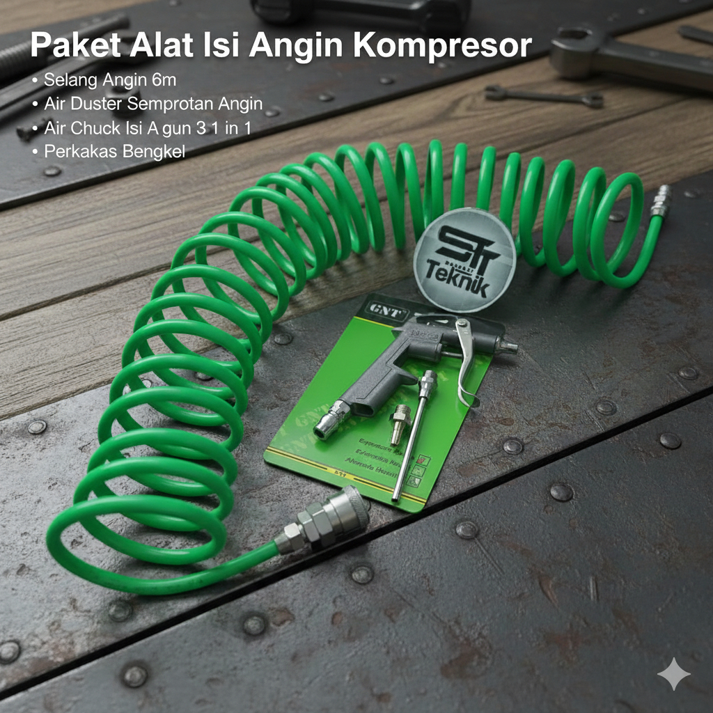 Jual GNT Paket Lengkap Selang Angin Kompresor Recoil Spiral 6 Meter ...