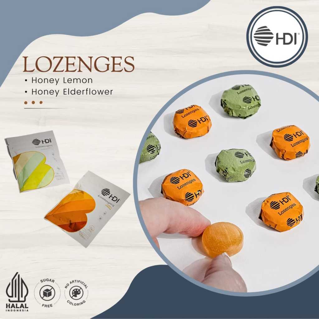 Jual HDI Permen Kesehatan Lozenges Honey Elderflower • Honey Lemon ...