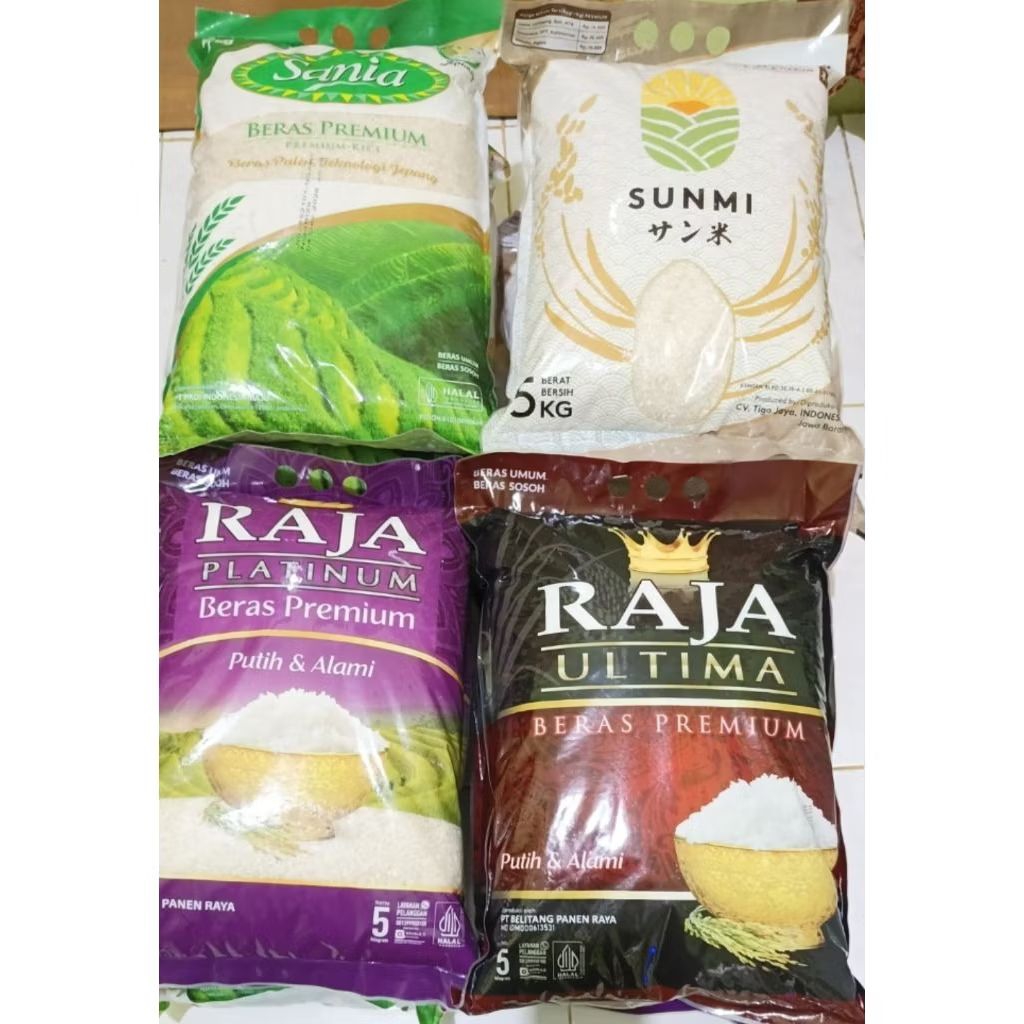 Jual Beras Pulen Premium Sania, Sunmi, Raja Ultima, Raja Platinum 5kg ...