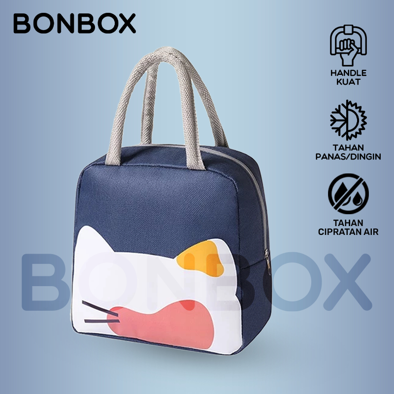 Jual BONBOX Tas Bekal Makan Portable Aesthetic Kekinian Tahan Panas ...