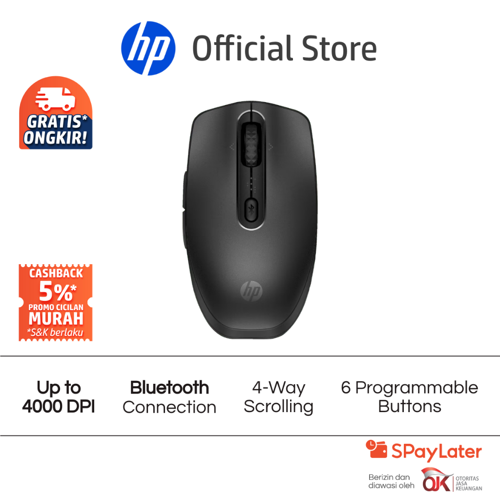 Jual Mouse Wireless HP 690 Rechargeable Up to 4000 DPI Windows 11 ...
