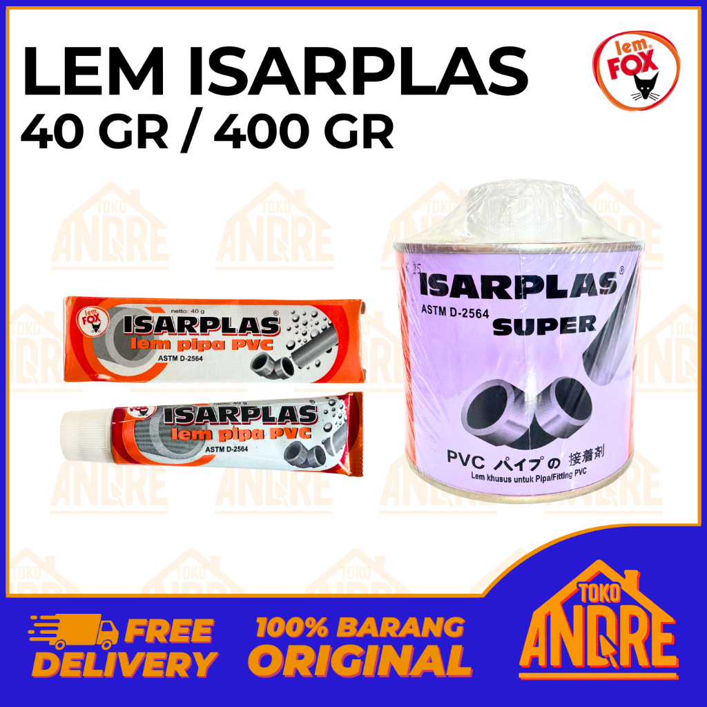 Jual Lem Isarplas 40 Gr / 400 Gr Lem Pipa PVC Lem Aquarium 40 Gram 400 ...