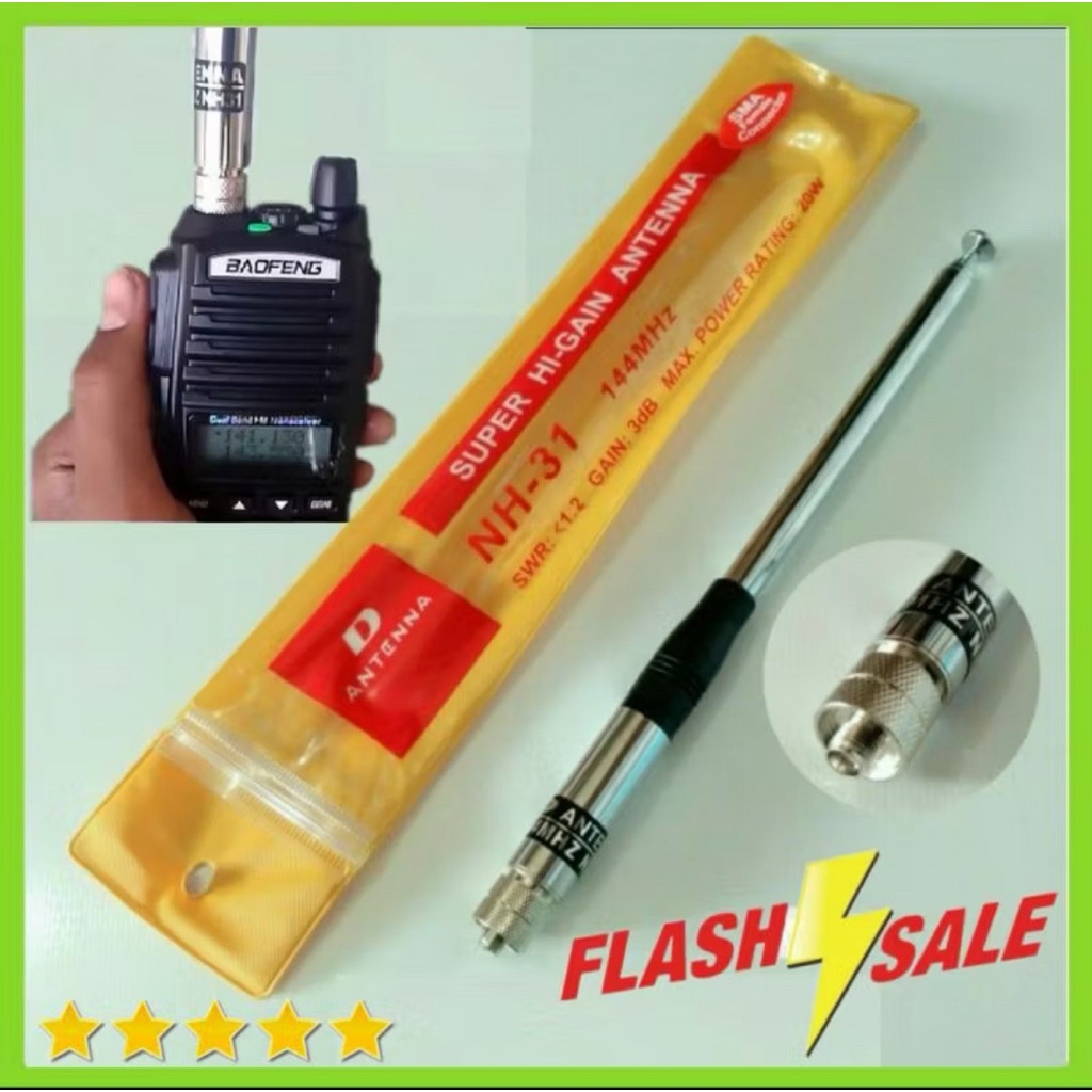 Jual Antena HT D Antenna NH31 BNC - Gain Tinggi, Daya Maks 20 Watt ...