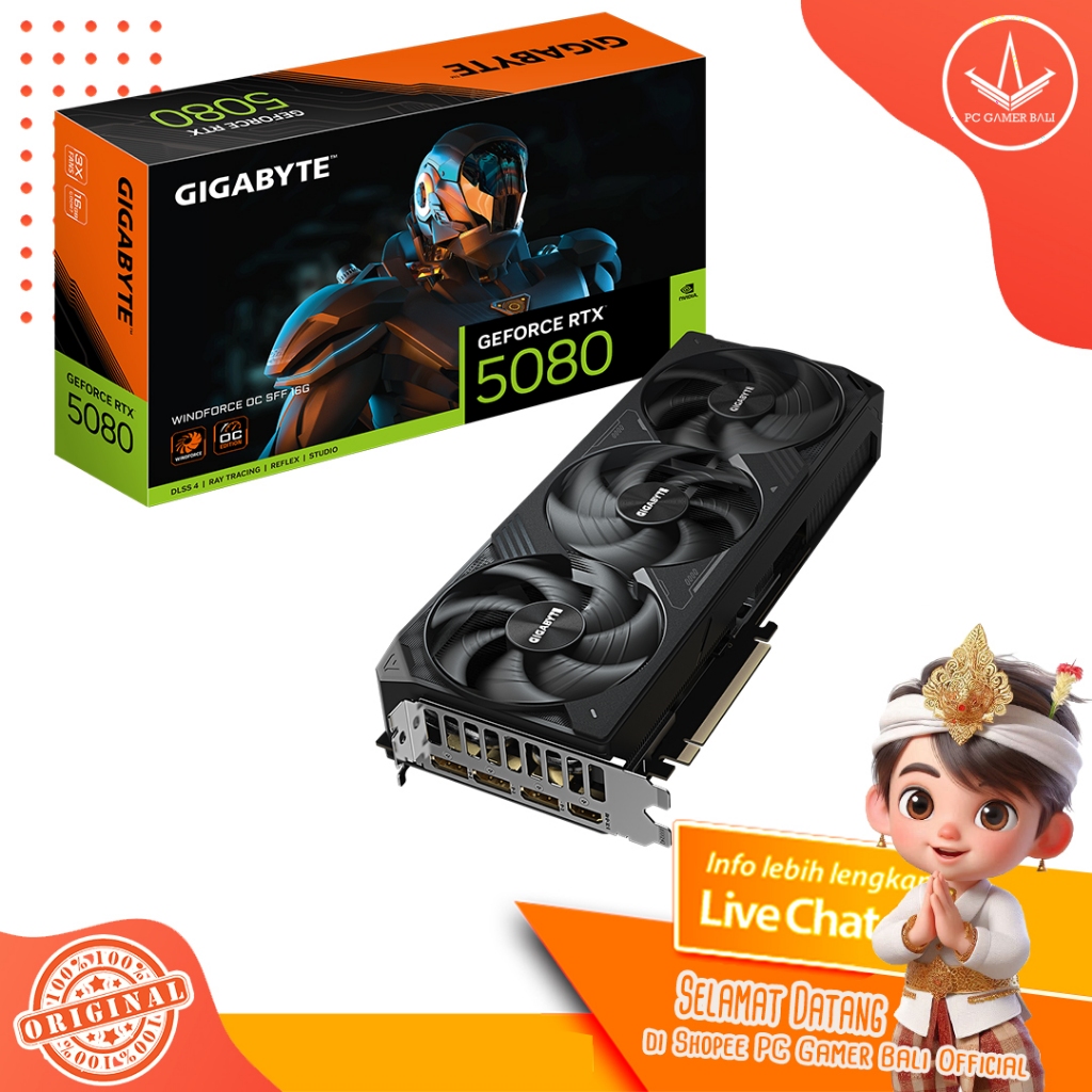 Jual GIGABYTE GeForce RTX 5080 WINDFORCE OC SFF 16GB GDDR7 | Shopee ...