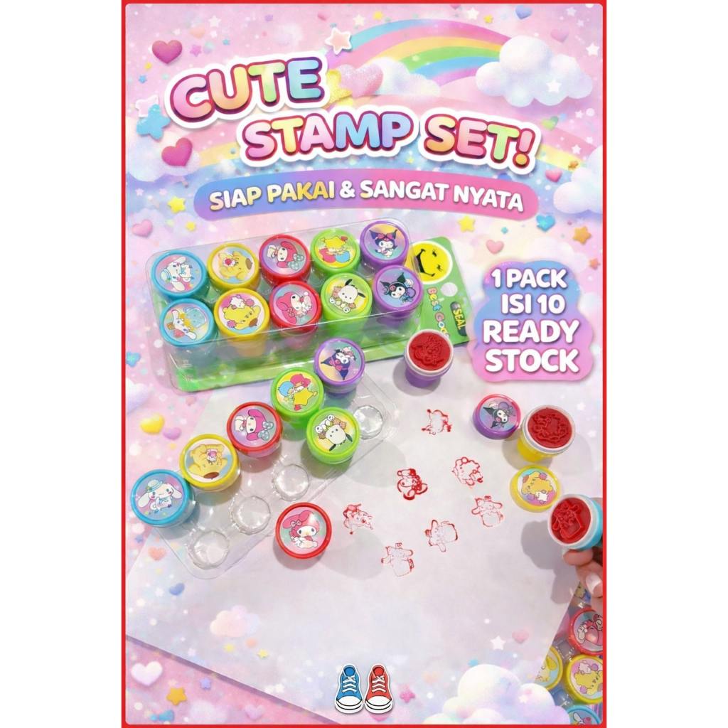 Jual Stempel Anak Lucu Cute Stamp Set 1 Pack Isi 10 | Mainan Edukasi ...
