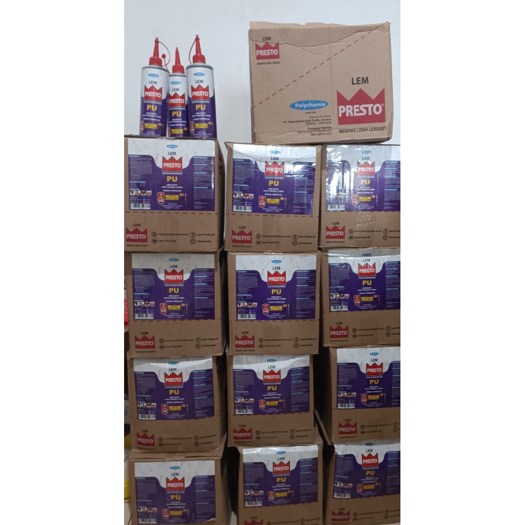 Jual Lem Presto PU 650 gram 1 dus isi 15 botol | Shopee Indonesia