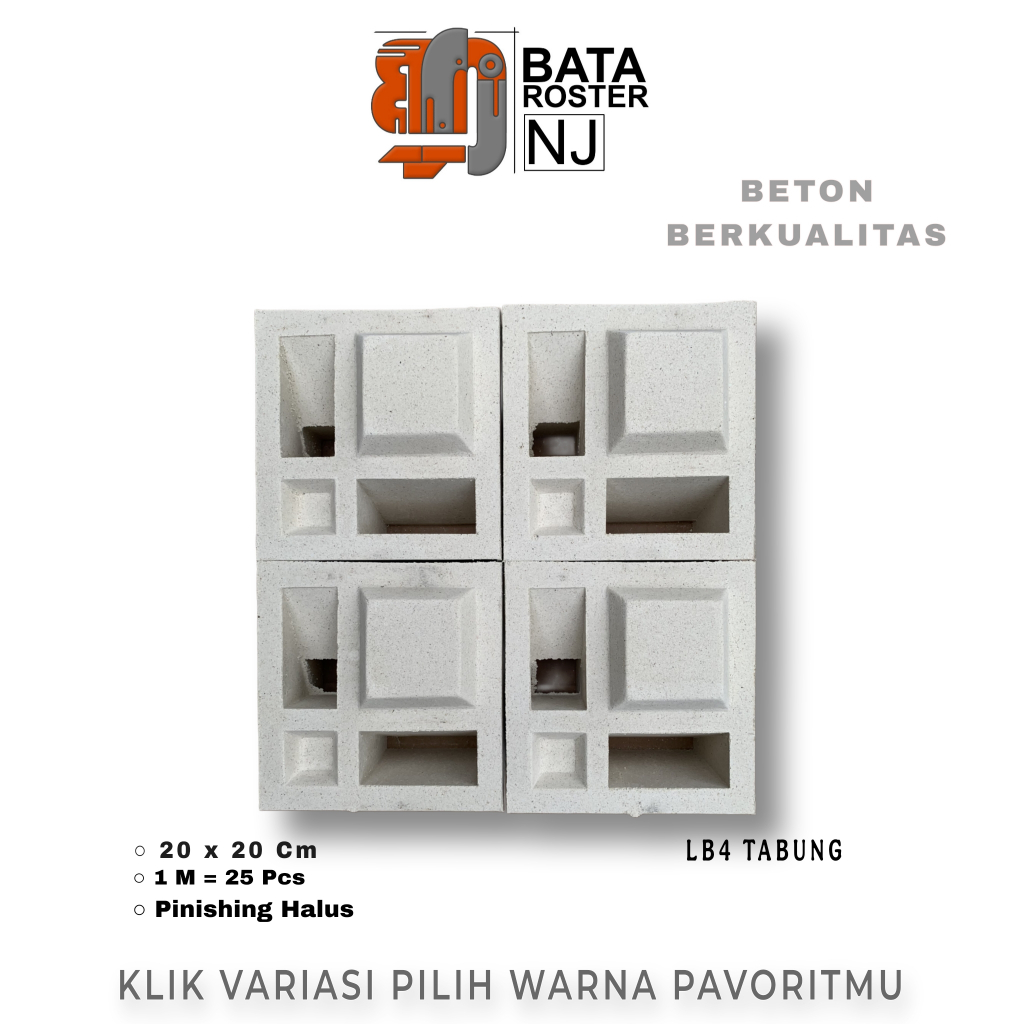 Jual BATA ROSTER NJ - Roster Beton Minimalis - Model Dua Sisi, Ukuran ...