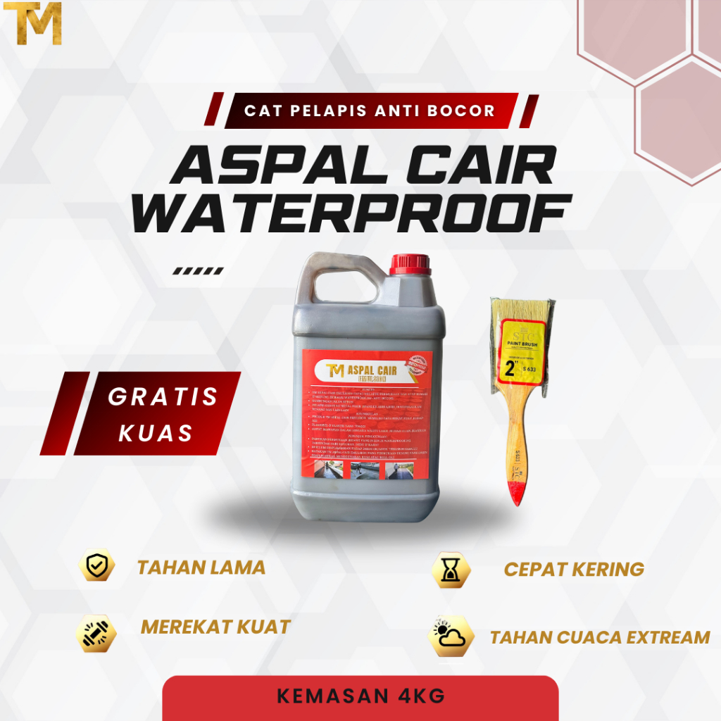 Jual Aspal Cair 4 kg Pelapis Atap dan Dak Beton Melapisi Bangunan Dari ...