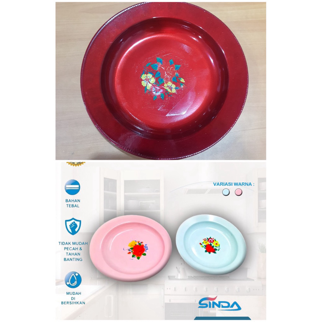 Jual Piring seng / piring jadul per 6 atau 12 uk 22 cm | Shopee Indonesia