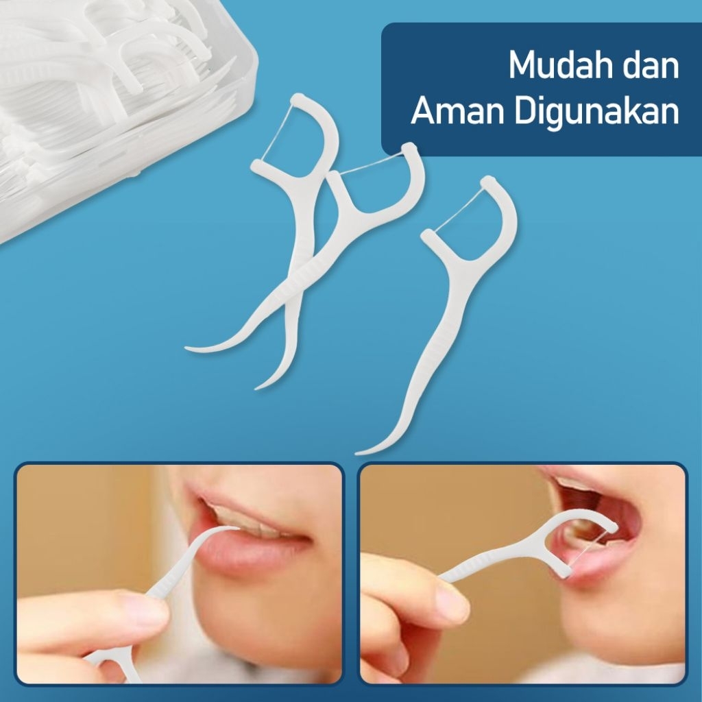 Jual TaffOmicron Dental Floss Benang Gigi Pembersih Jigong Toothpicks ...