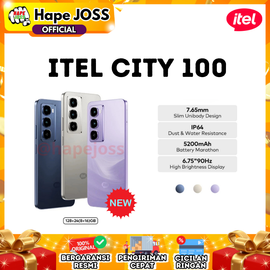 Jual Itel City 100 8/128GB Garansi Resmi | Shopee Indonesia