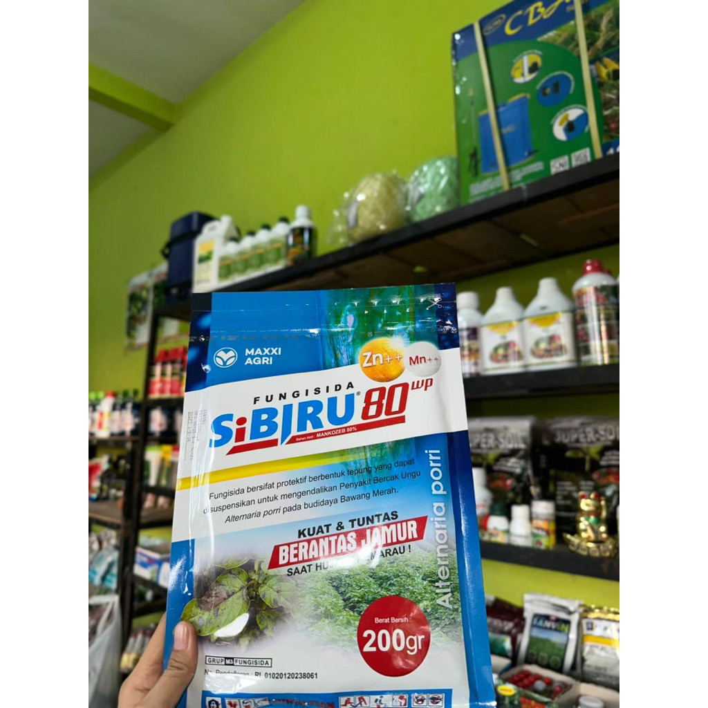 Jual SI BIRU 80WP MANKOZEB 200GR || fungisida protektif untuk mencegah ...