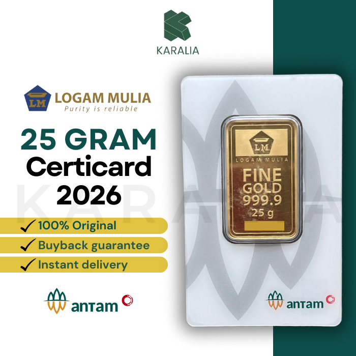 Jual Antam Logam Mulia Emas Antam 25 Gram Emas Logam Mulia Antam 25 ...