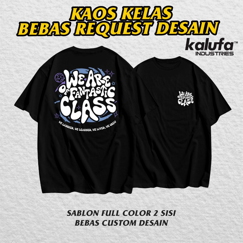 Jual Kaos kelas custom bebas desain siswa siswi sekolah sd smp sma ...