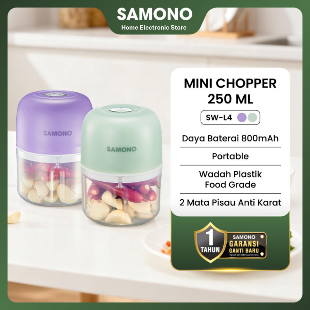 Jual SAMONO Chopper Portable 250ml SW-L4 Mini Food Processor ...