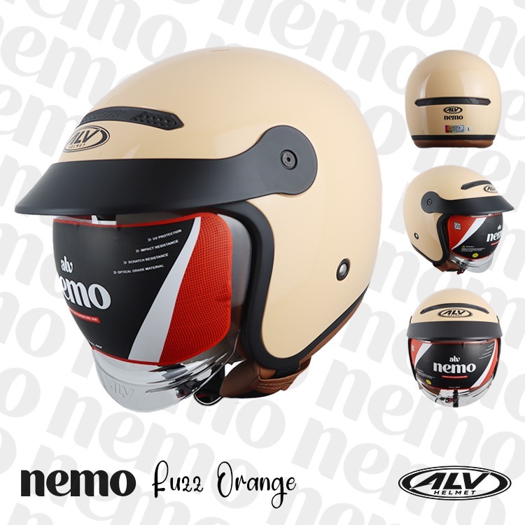 Jual ALV NEMO 100% ORI HELM HALFACE RETRO KEREN COCOK UNTUK PRIA DAN ...