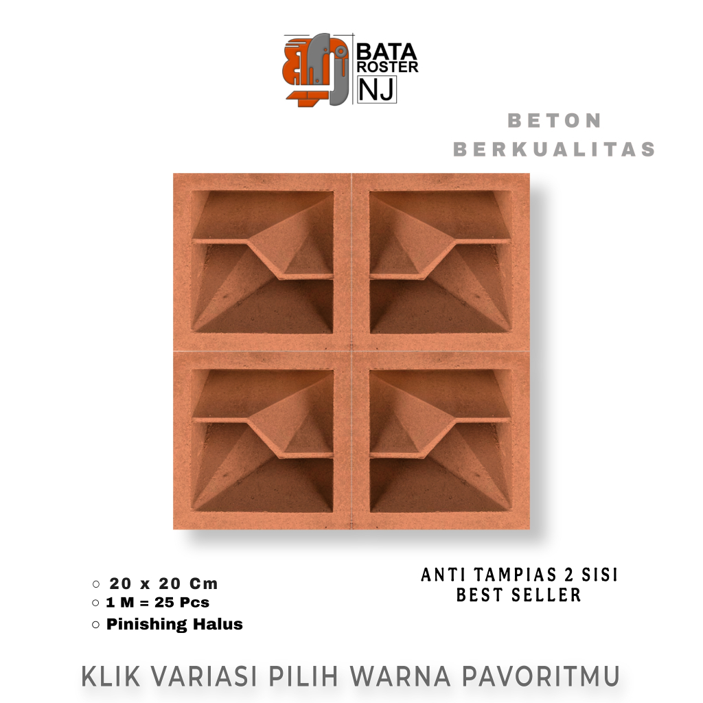 Jual BATA ROSTER NJ - Roster Beton Minimalis - Anti Tampias, Dua Sisi ...