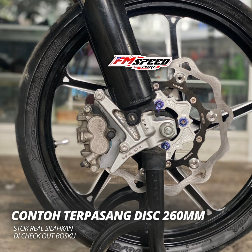 Jual Brecket kaliper CRF 150 L Cakram Kanan disc 300mm 260mm shock ...