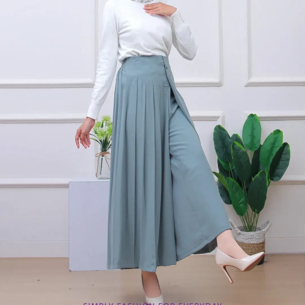 Jual Celana Kulot Rok Wanita Model Husna Kancing 2 Daily & Formal ...