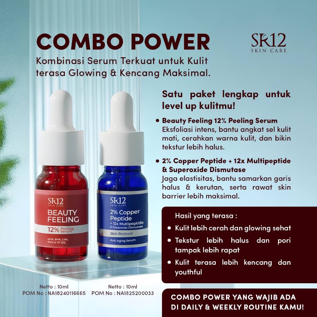 Jual SR12 COMBO POWER BEAUTY FEELING 12% + 2% COPPER PEPTIDE PAKET ...