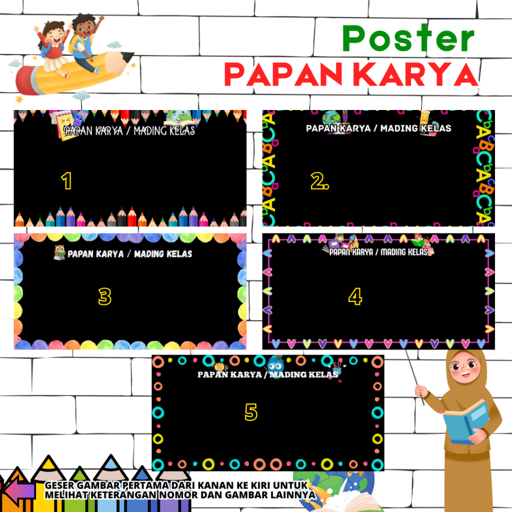 Jual poster papan karya mading kelas hiasan kelas | Shopee Indonesia