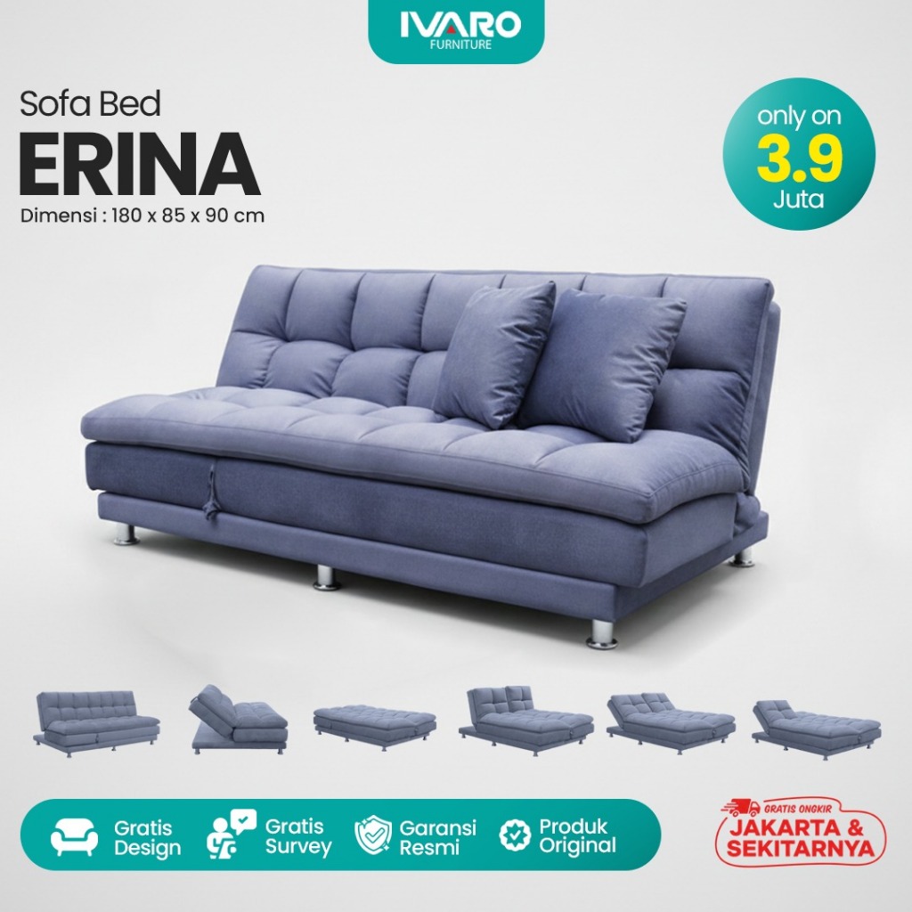 Jual Ivaro 1.1 New Year Sale Sofa bed Erina 180cm | Shopee Indonesia