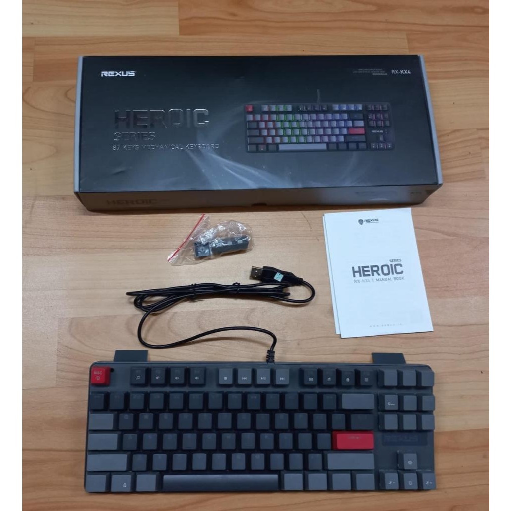 Jual Rexus Heroic KX4 TKL RGB Mechanical Gaming Keyboard KX-4 | Shopee ...