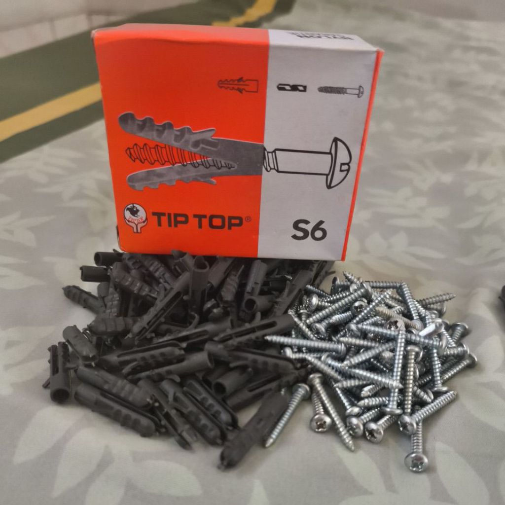 Jual SEKRUP PREMIUM TEMBOK SKRUP PAKU BAUT S6 100PCS 1SET | Shopee ...