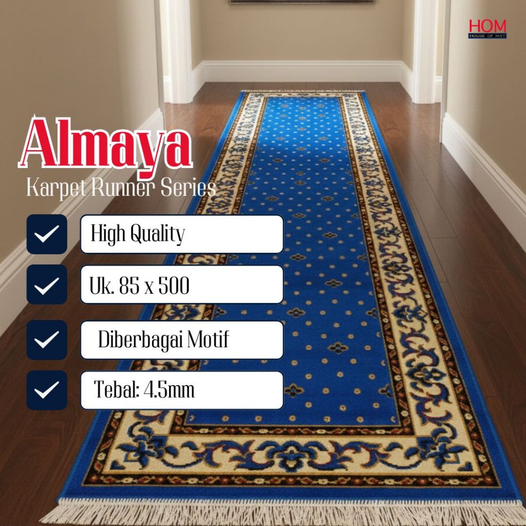 Jual [HOM RUGS] Runner karpet Almaya / Karpet Jalan dekorasi panggung ...
