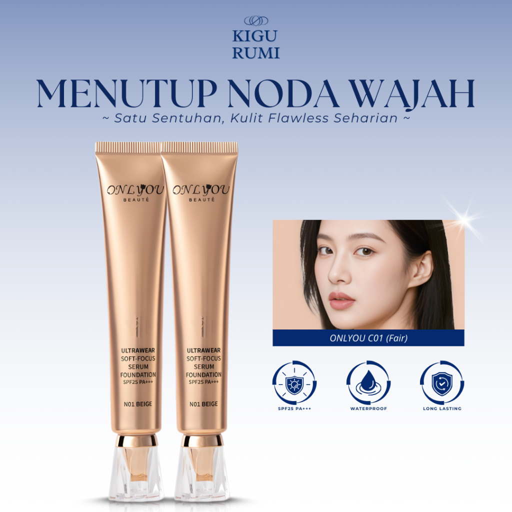 Jual ONLYOU Serum Foundation SPF25 PA+++ Makeup Concealer Oil Control ...