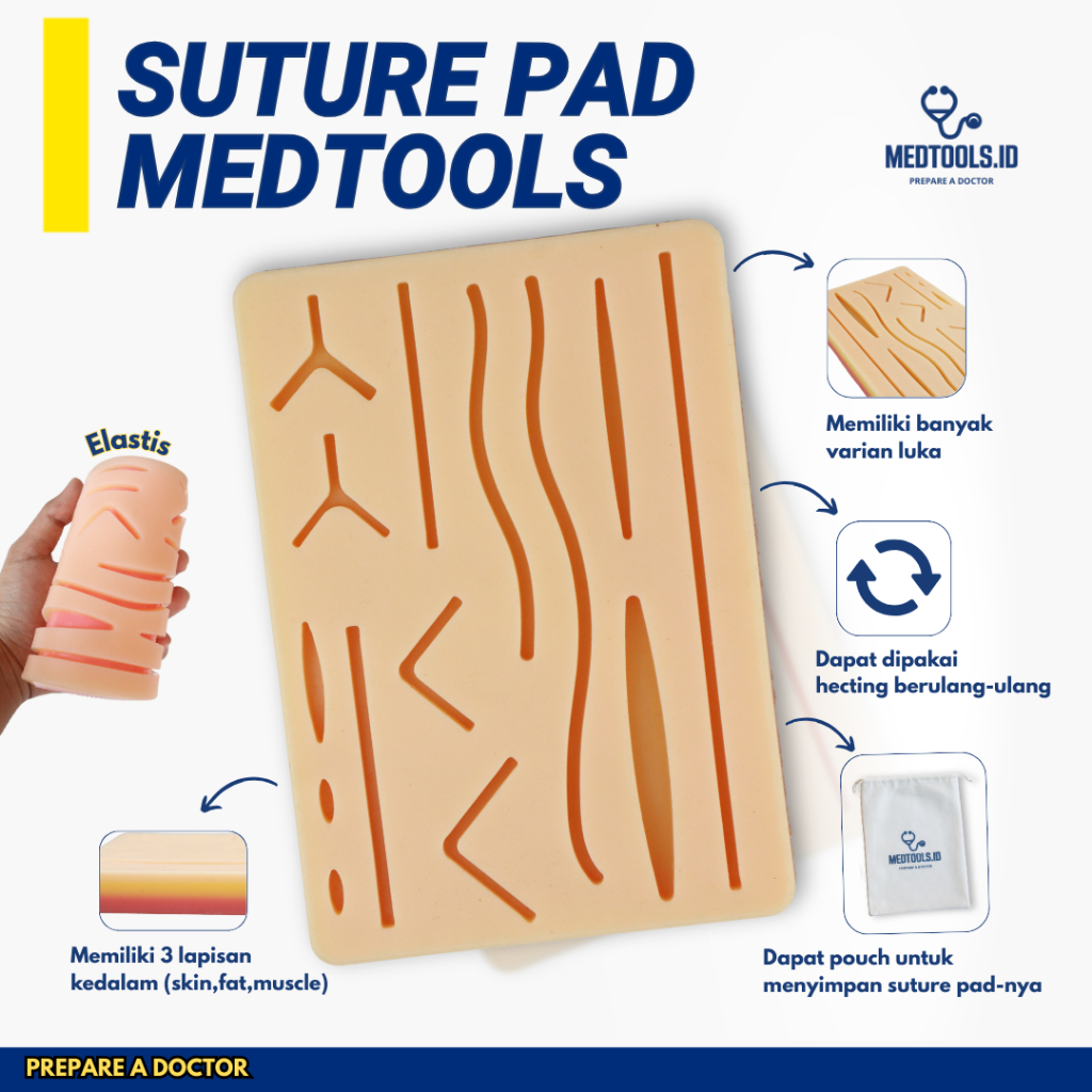 Jual Medtools 3-Layers Suture Pad [ Hecting Pad / Matras Luka ...