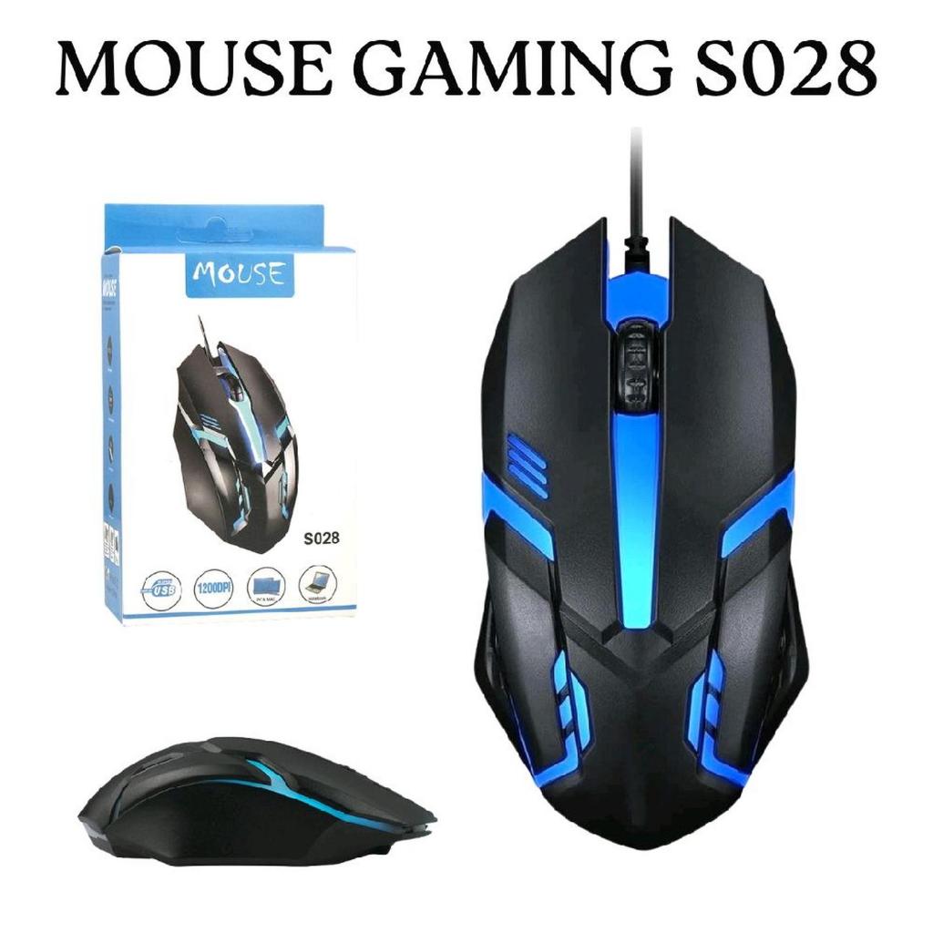 Jual Mouse USB Gaming S028 RGB Murah Nyaman dengan Desain Ergonomis dan ...