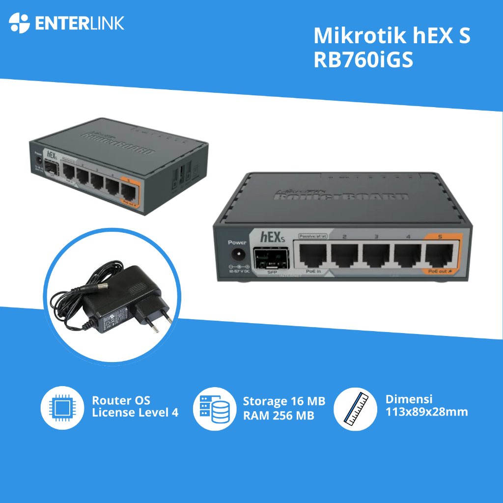 Jual MIKROTIK RB760iGS hEX S RB 760iGS Mikrotik RB760 iGS Router Board ...