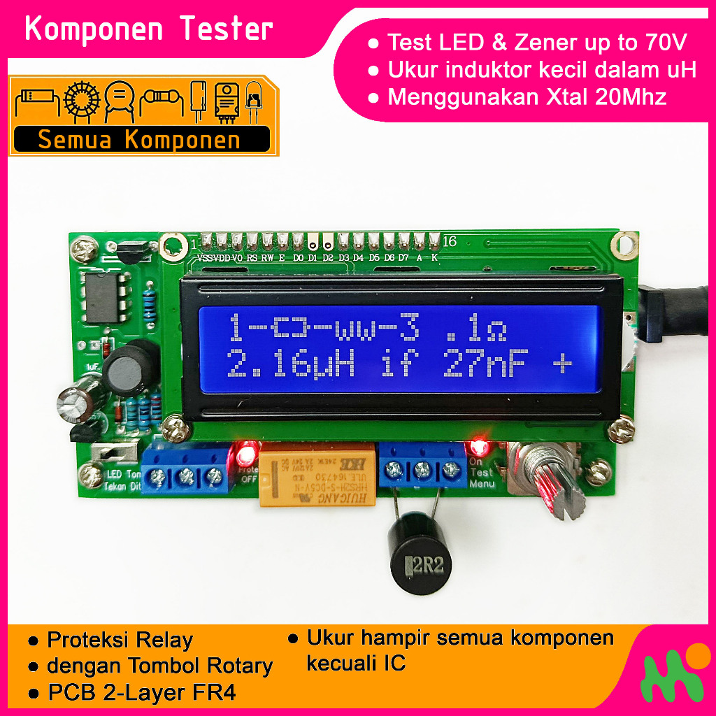 Jual ESR Meter - Zener Tester - Komponen Tester - LCR - Transistor ...