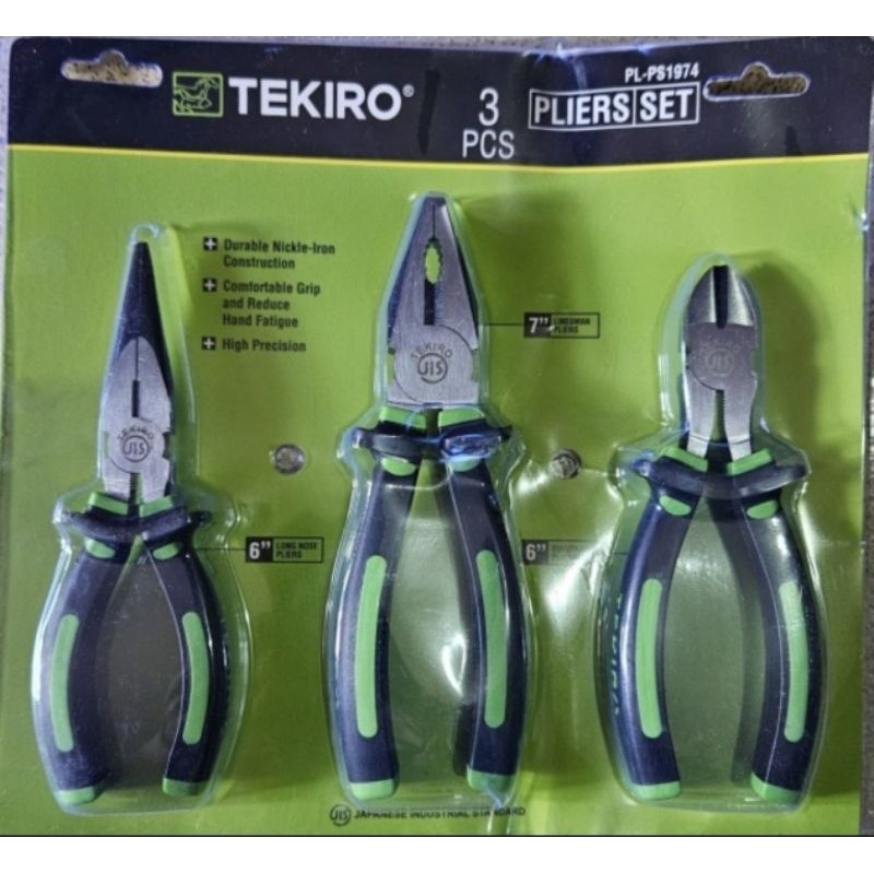 Jual Tekiro / Tekipo Tang Set 3 Pcs ( kombinasi 7", Lancip 6", Potong 6 ...