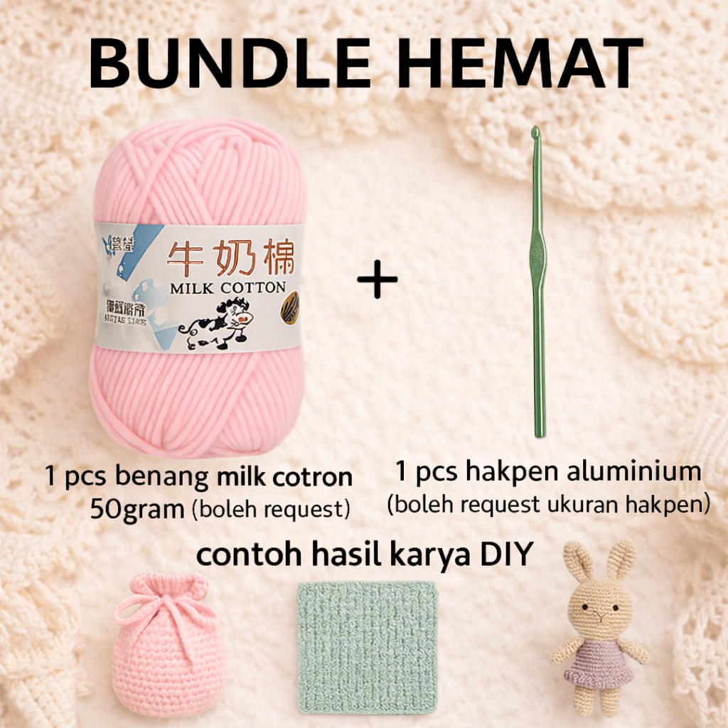 Jual STUDIO RAJUT - PAKET BUNDLE HEMAT BENANG RAJUT STARTER KIT CROCHET ...