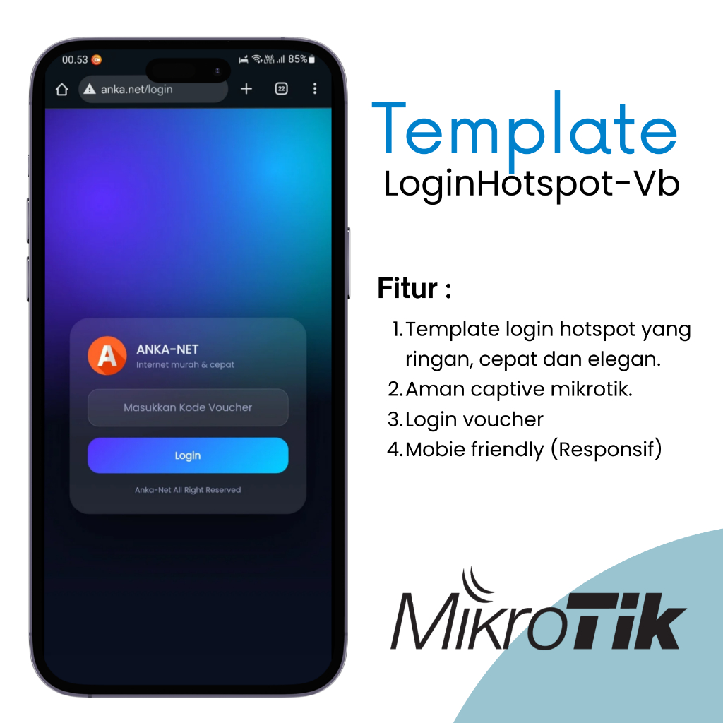 Jual Template Login Page Mikrotik Hotspot Voucher Premium Responsive ...